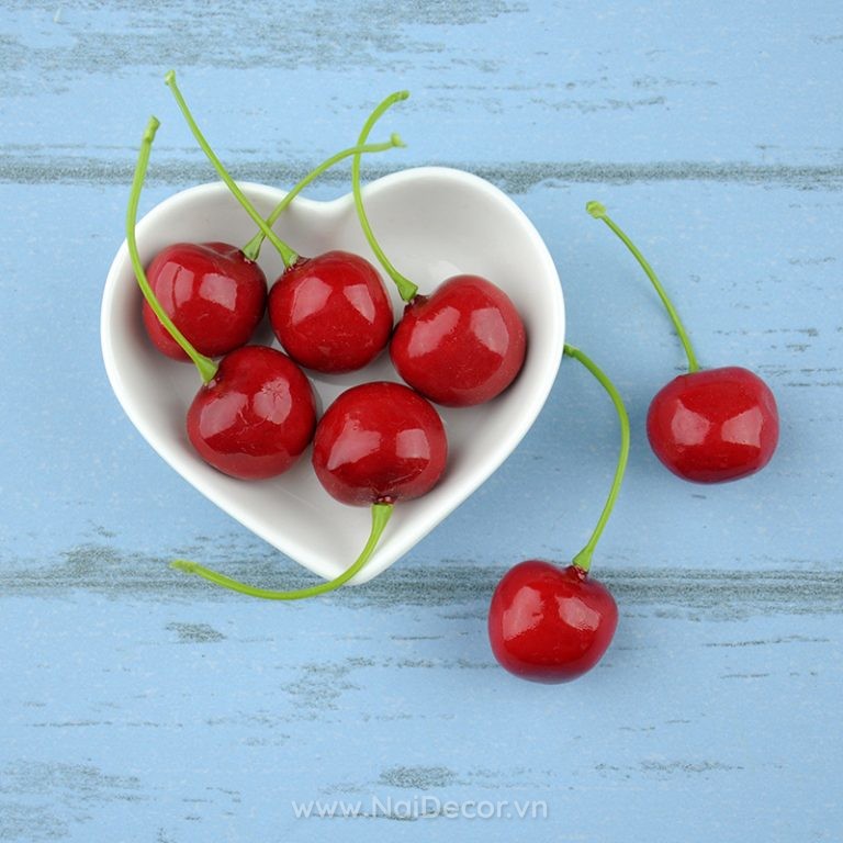 Trái Cherry nhựa trang trí (Chùm 2 Trái) - Nai Decor
