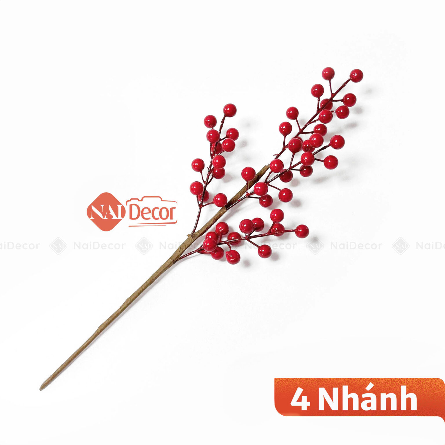 Cành Đào Đông, Cành Rẻ Quạt Trang Trí Tết - Nai Decor